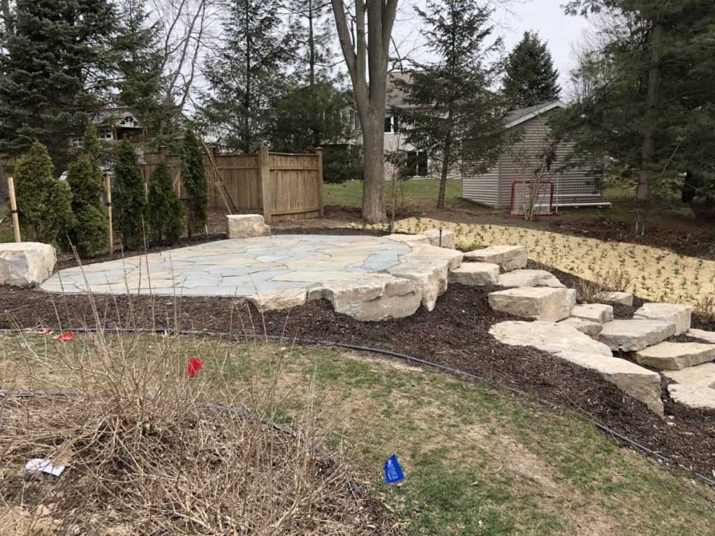 Multilevel Patio Area | View Platinum Ponds Landscaping Projects